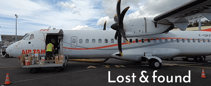 Lost and Found Air Tahiti : forgotten items on an Air Tahiti plane